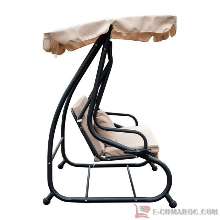 Balancelle De Jardin Hamac Convertible 3 Places Beige - E-COMAROC ...