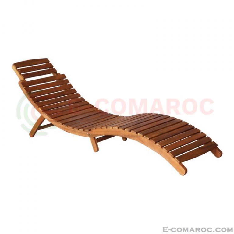 Transat En Bois Avec Coussin Terracotta HDO2009A - E-COMAROC -Confort ...