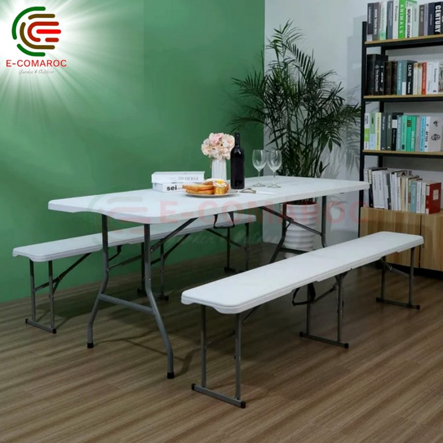 Banc Pliable PEHD 1m80 X 28 Cm X 43 Cm - E-COMAROC -Confort Et Plein ...