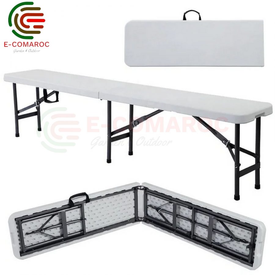 Banc Pliable PEHD 1m80 X 28 Cm X 43 Cm - E-COMAROC -Confort Et Plein ...