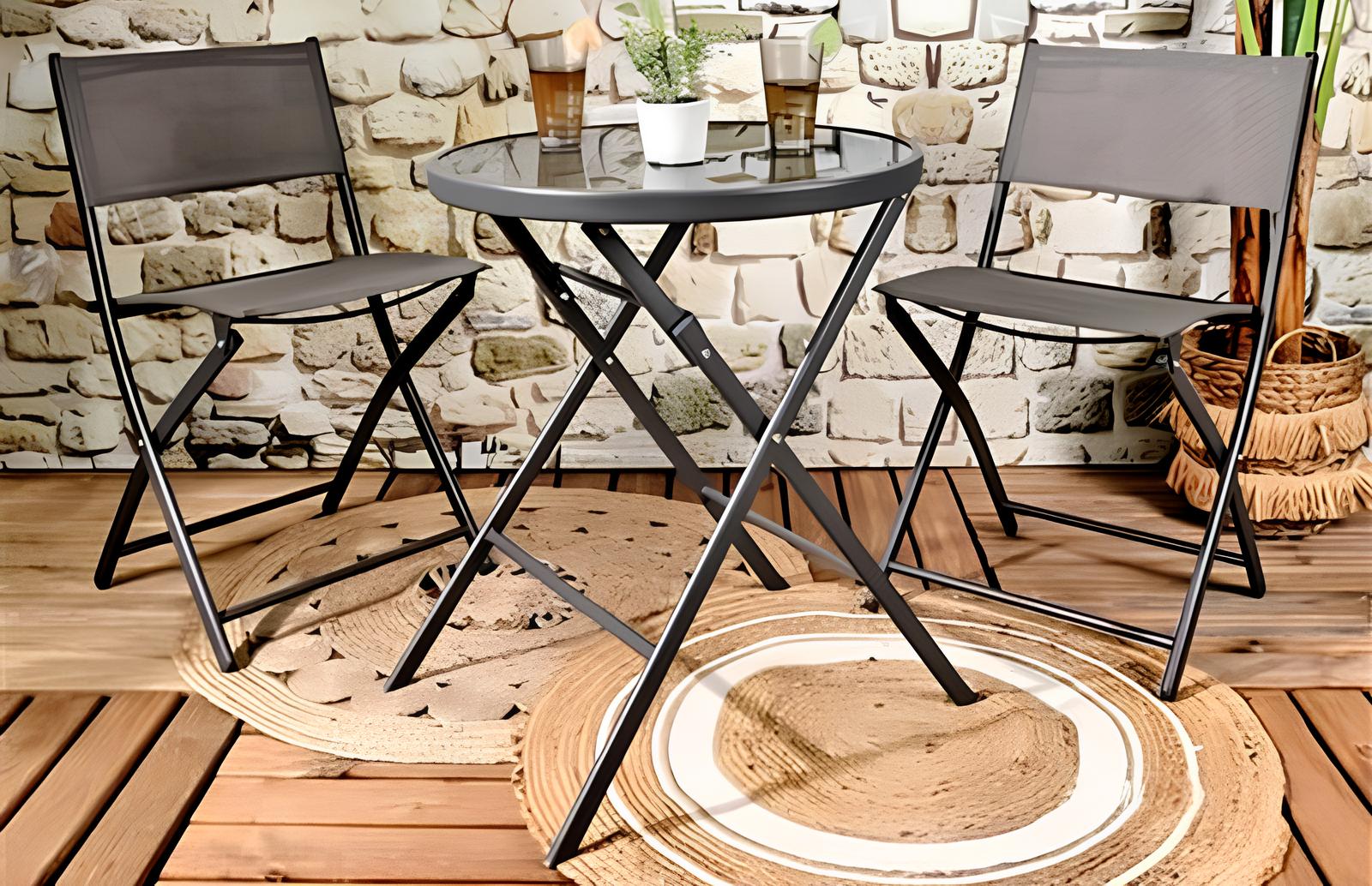 Ensemble Balcon Sorrente Gris M1 - E-COMAROC -Confort Et Plein Air Au Maroc